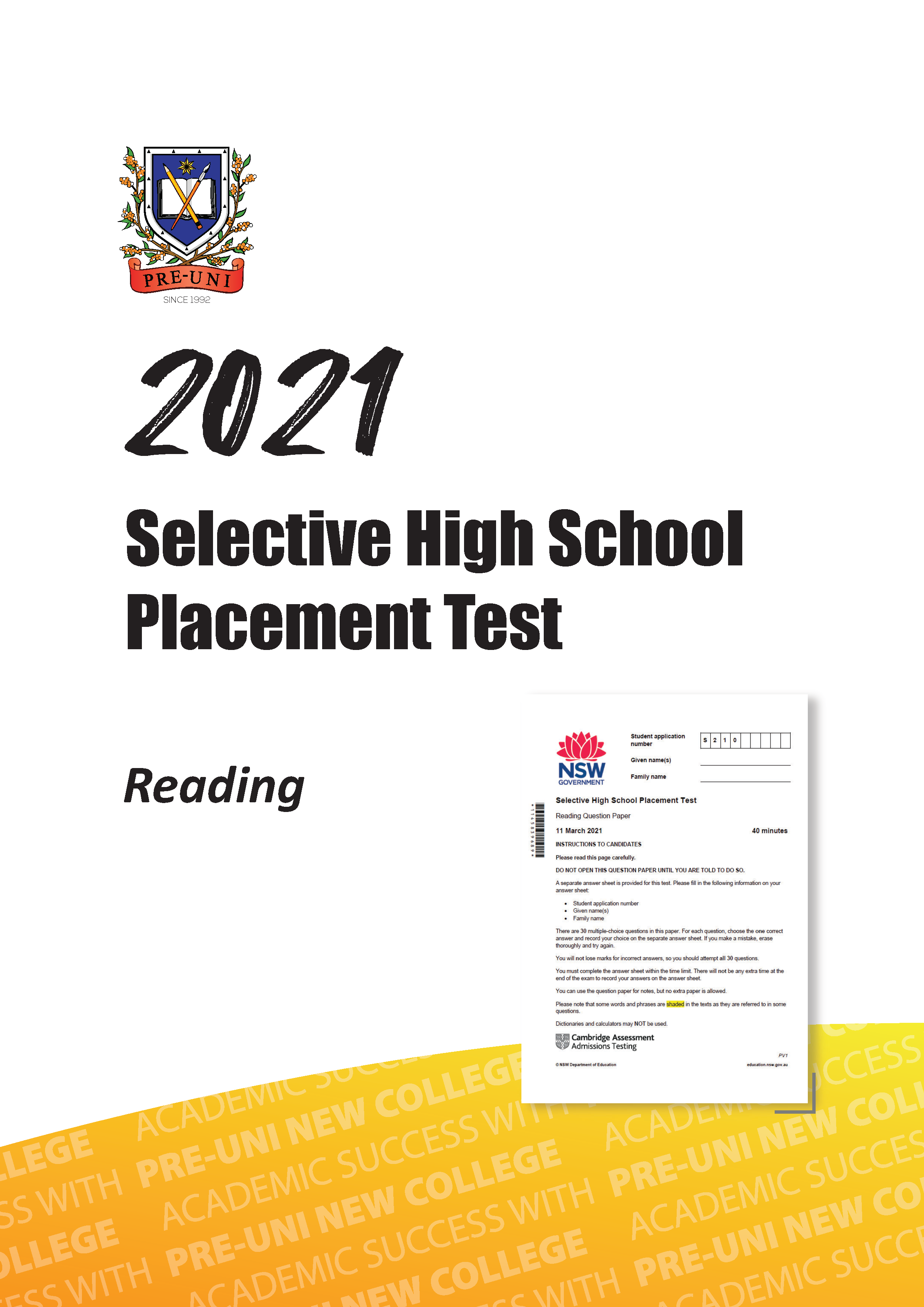 Cyberschool - 2021 Selective School Placement Test - Questions Review
