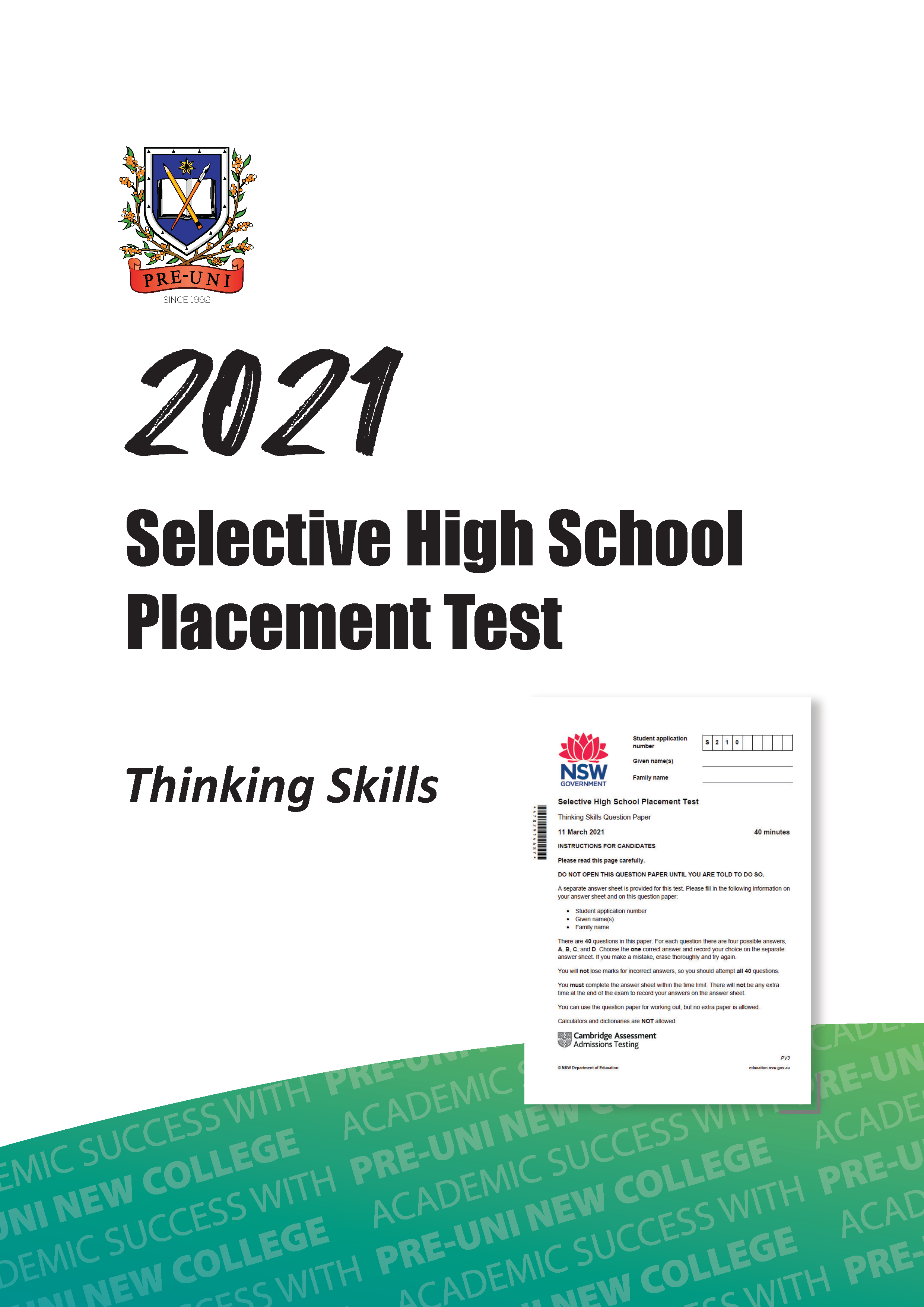 Cyberschool - 2021 Selective School Placement Test - Questions Review